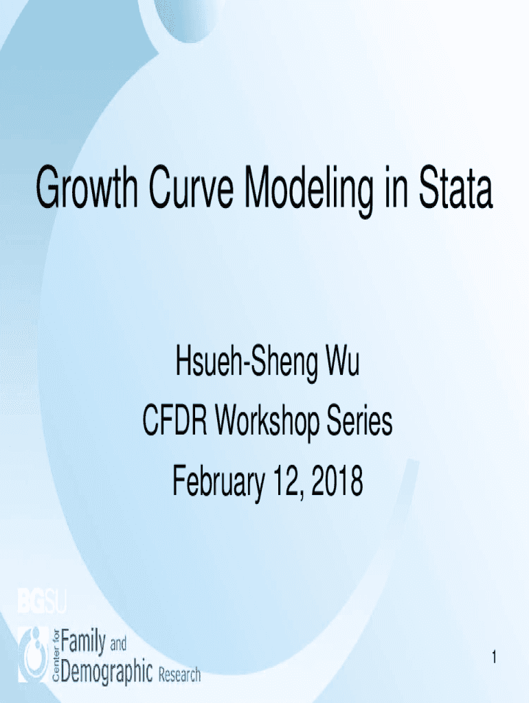 Fillable Online Growth Curve Modeling In Statastata Codes For