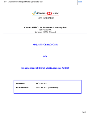 Fillable Online Request For Proposal (RFP) Form DownloadSBI Life - SBI ...