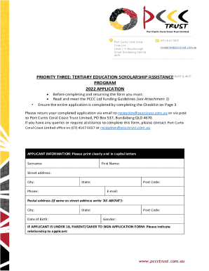 Fillable Online TERTIARY EDUCATION SCHOLARSHIP ASSISTANCE ... Fax Email ...