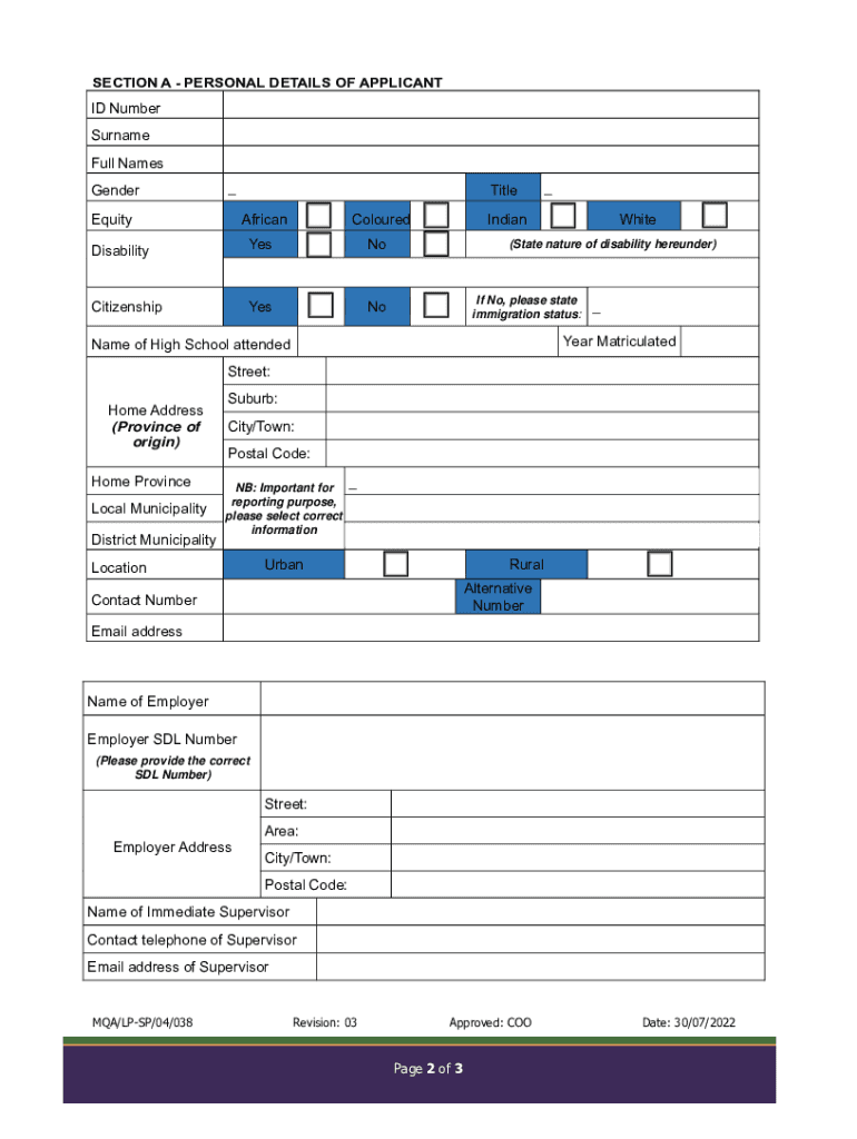 Fillable Online 2023 Employed Bursary Application Form Fax Email Print - pdfFiller