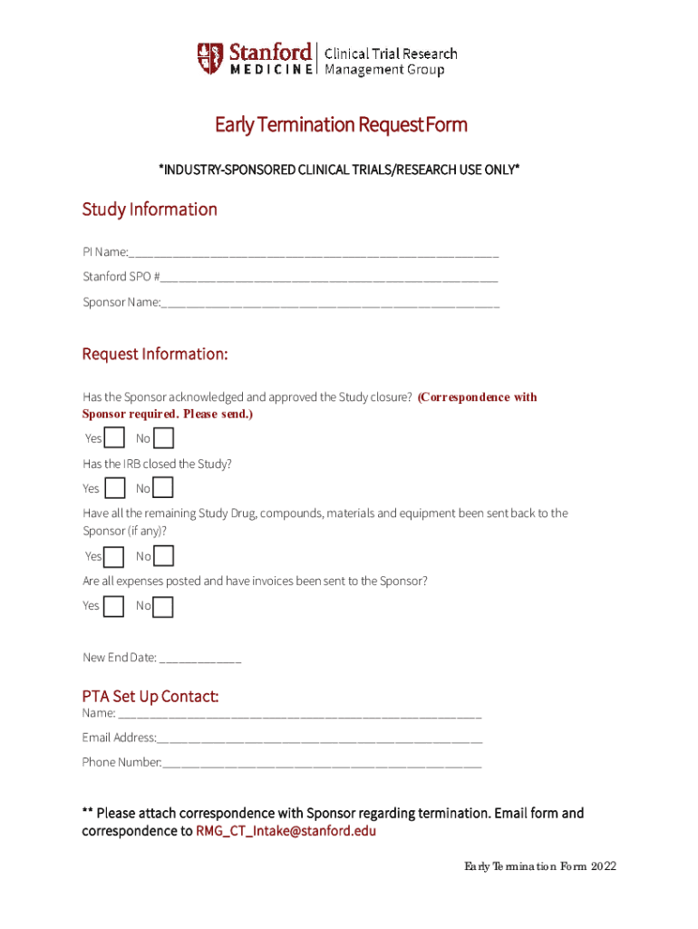 Fillable Online med stanford Clinical Trial FormsFDA - U.S. Food and Drug Administration Fax ...