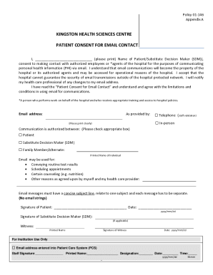 Fillable Online obgyn queensu KINGSTON HEALTH SCIENCES CENTRE PATIENT ...