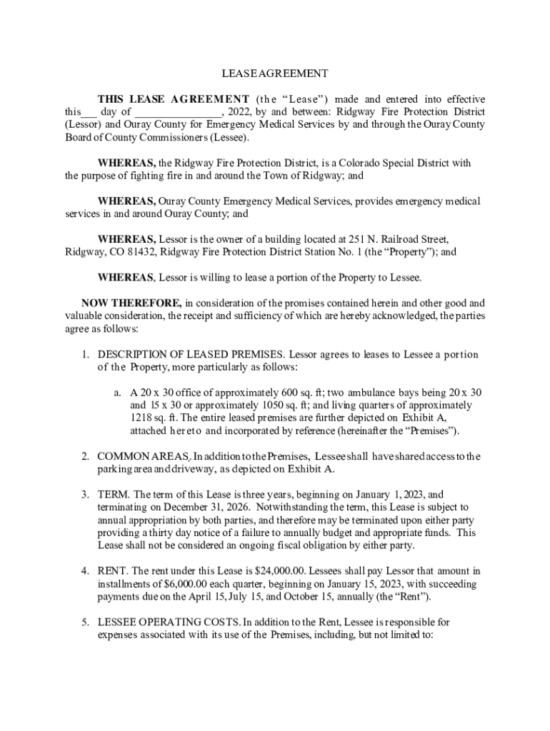 Fillable Online LEASE AGREEMENT This Lease is made and entered into this day of Fax Email Print ...