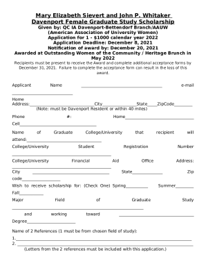 Mary Elizabeth Sievert and John P. Whitaker Davenport Female Graduate ...