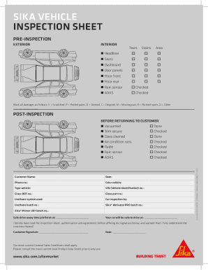 Fillable Online Printable Vehicle Inspection Form Template (Word, PDF ...