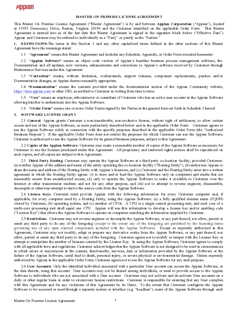 Fillable Online Master License Agreement Sample ClausesLaw Insider Fax ...