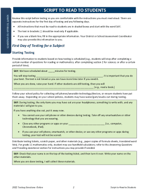 Fillable Online Fill - Free fillable TESTING DIRECTIONS: ONLINE PDF ...