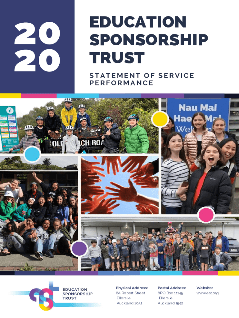 Fillable Online Education Sponsorship Trust - 2020 Charities Financial ...