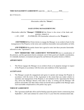 Fillable Online Hotel Management Agreement Sample ContractsLaw Insider ...