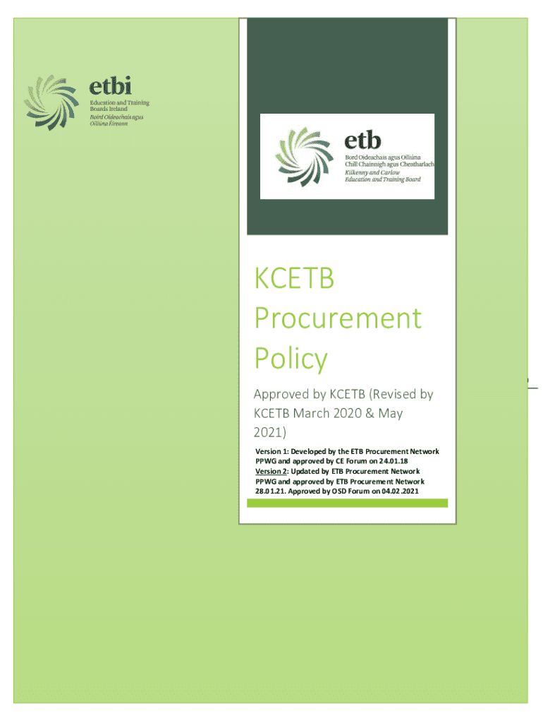 Fillable Online Kilkenny and Carlow Education and Training Board ...