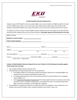 Fillable Online Per assignment deadline extension request form - not ...