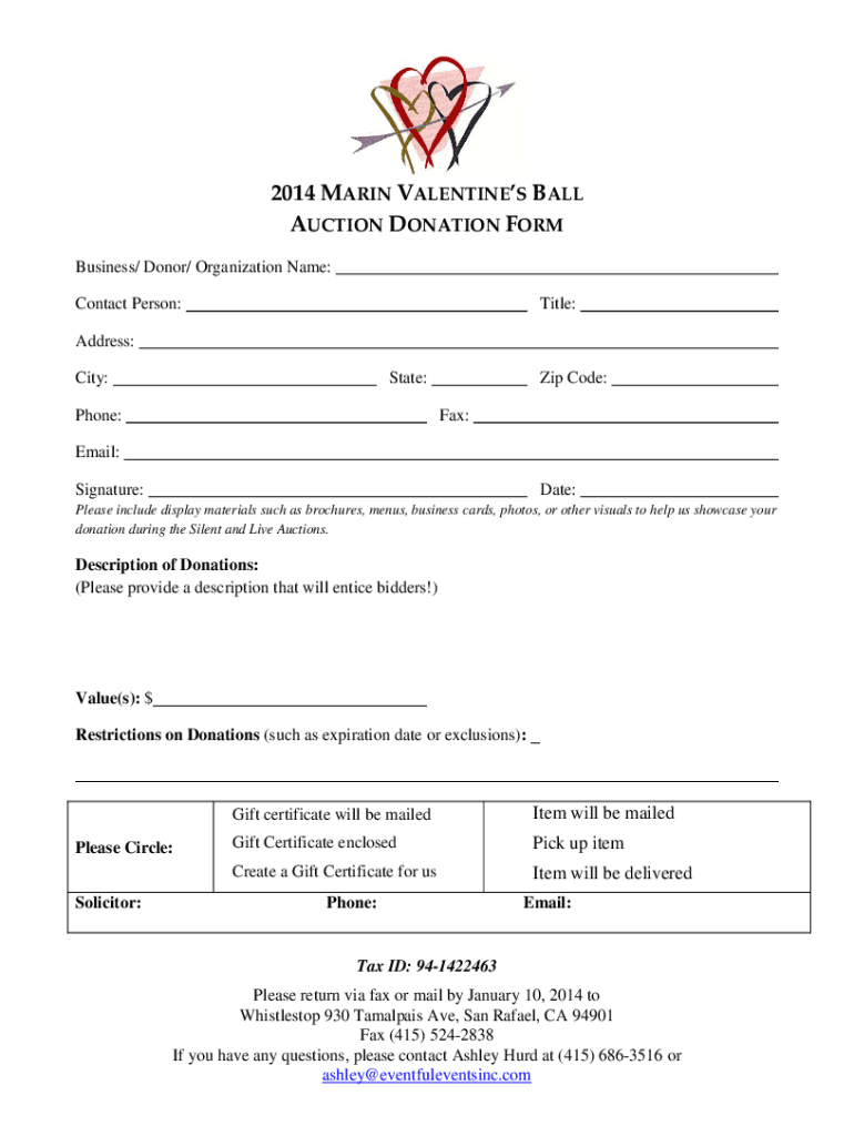 Fillable Online cocodoc.comform77550104-auction-donation-formAuction ...