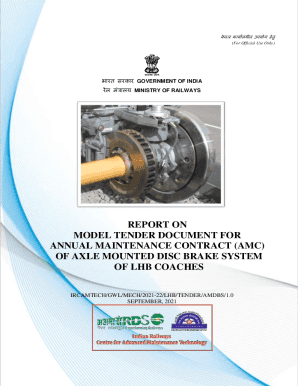 Fillable Online report on model tender document for annual maintenance ...