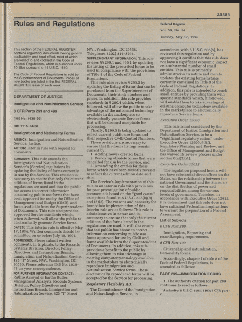 Fillable Online Digitized Federal Register Volumes, 1990-1994govinfo ...