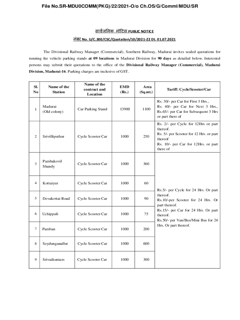 Fillable Online scr.indianrailways.gov.inSouthern Railway Welcomes ...