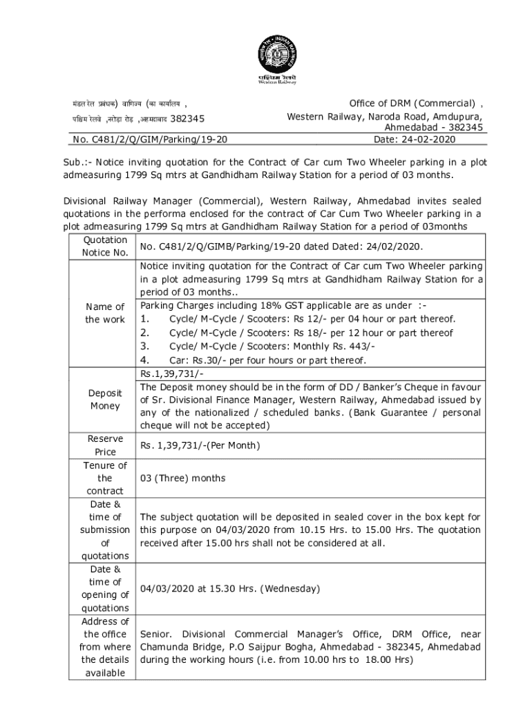 Fillable Online wr indianrailways gov wr.indianrailways.gov.incriswr ...