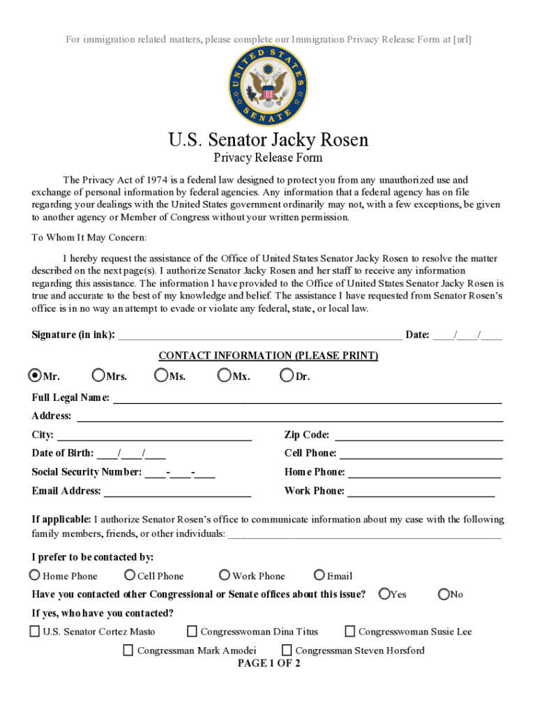 Fillable Online schakowsky.house.govservicesprivacy-releasePrivacy Act ...