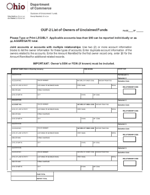 Fillable Online com ohio Ouf 2 - Fill Out and Sign Printable PDF ...