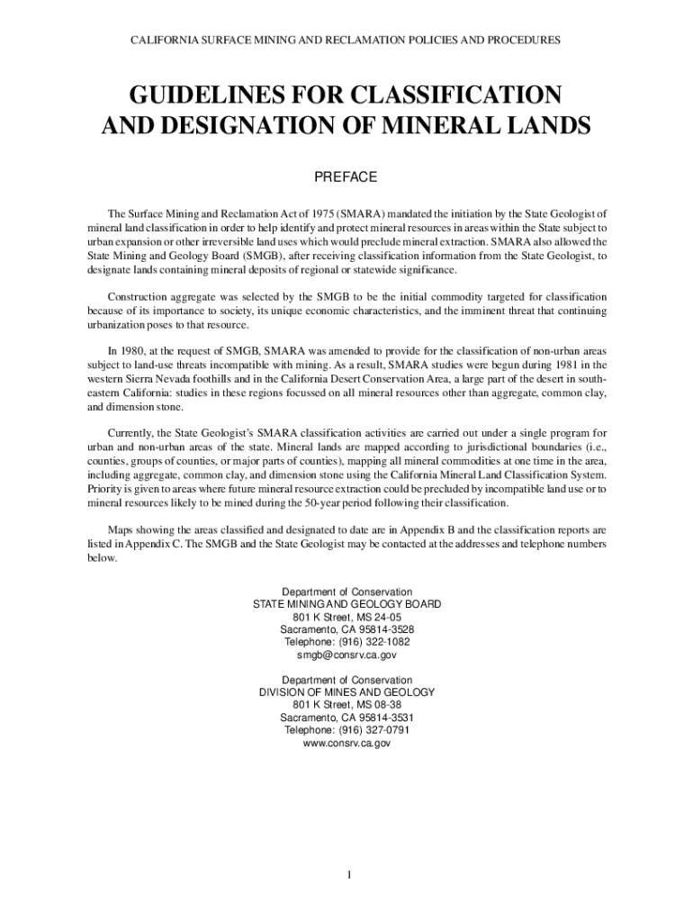 Fillable Online SMARA Statutes and Regulations - California Department ...