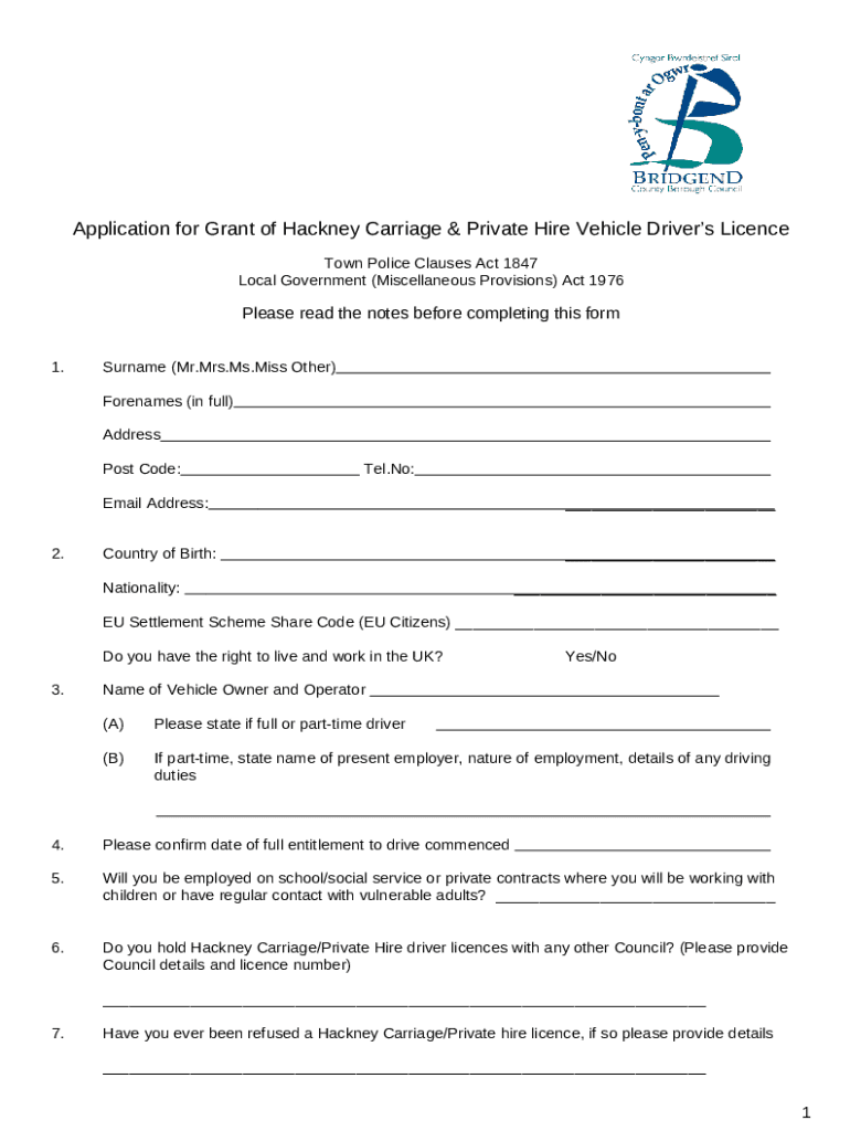 2019 Driver Grant English Application Doc Template | pdfFiller