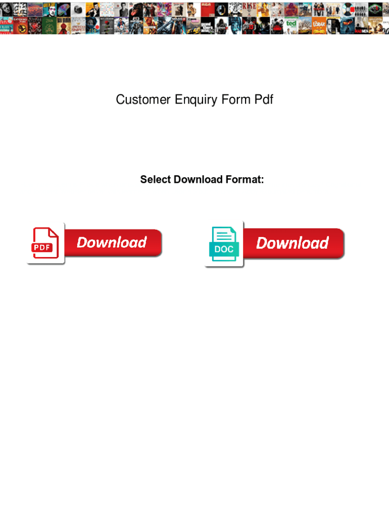 Fillable Online Enquiry Form PDF - Fill Out and Sign Printable PDF ...