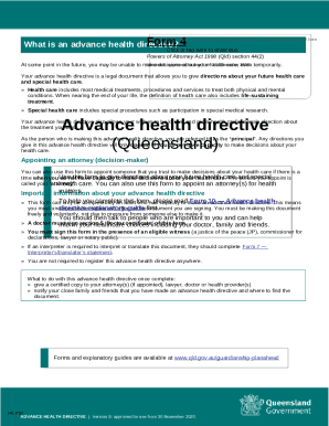 10 - Advance health directive explanatory guide Doc Template | pdfFiller