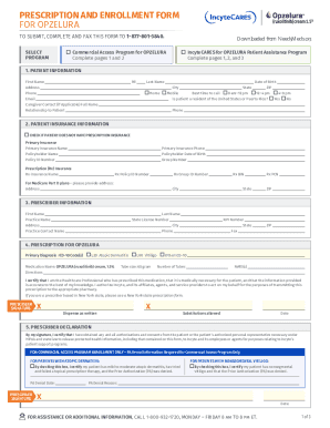 Fillable Online Prescription and Enrollment Form for OPZELURA Fax Email ...
