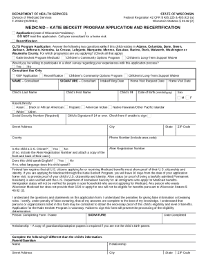 MedicaidKatie Beckett Program Application And Recertification Doc Template | pdfFiller