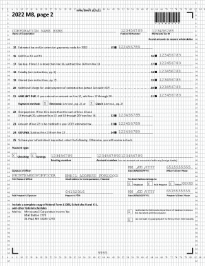 Fillable Online 2022 S Corporation Return - Minnesota Department of ...