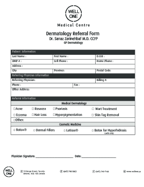 Fillable Online VA Dermatology Referral Form Dermatology Referral Form ...