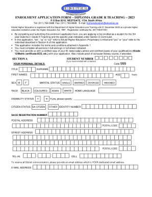 Fillable Online GRADE R APPLICATION FORM - 20 OCTOBER 2022 Fax Email ...