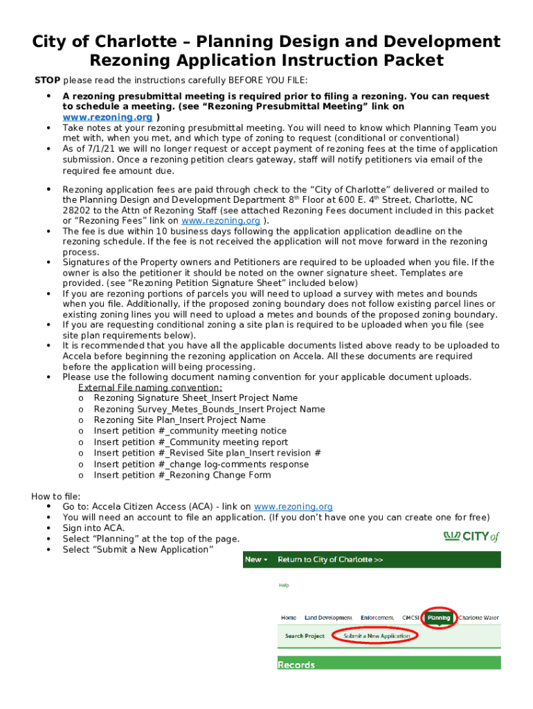 City of CharlottePlanning Design and Development Rezoning ... Doc ...