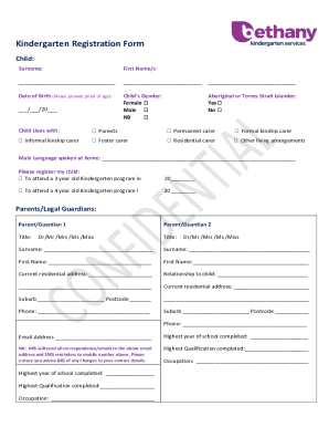 Fillable Online Kindergarten Registration Forms - bpsd.org Fax Email ...