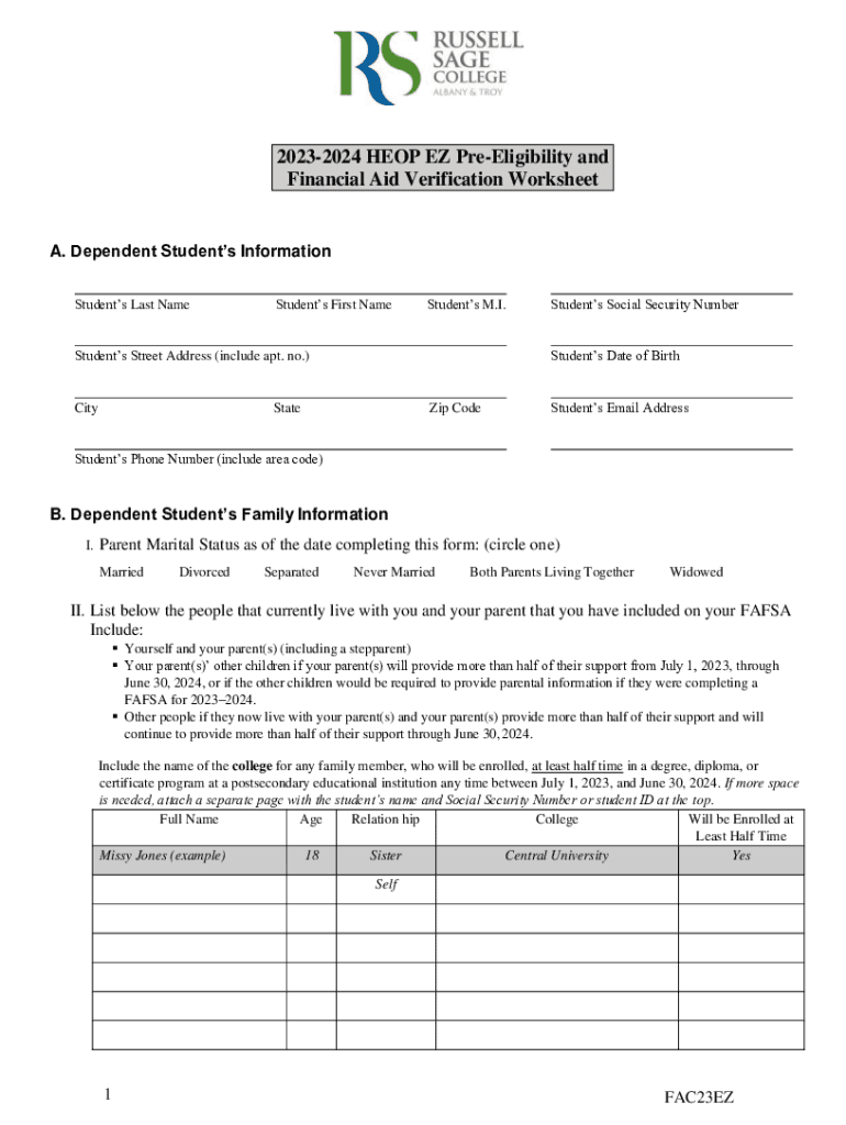 Fillable Online Higher Education Opportunity Program (HEOP)Diversity ...