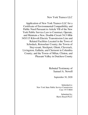 Fillable Online STATE OF NEW YORK PUBLIC SERVICE COMMISSION Application ...