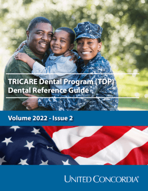 Fillable Online TRICARE Dental Program (TDP) Dental Reference Guide Fax ...