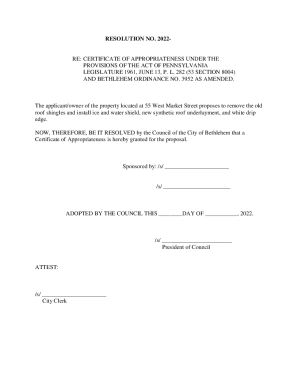 Fillable Online RE: CERTIFICATE OF APPROPRIATENESS UNDER THE Fax Email ...