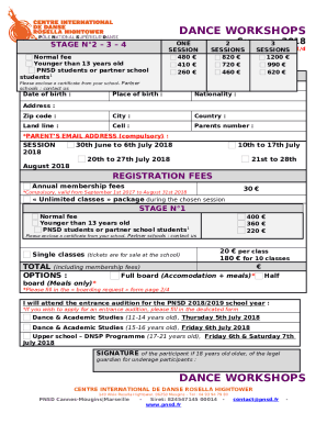 30+ Dance Registration sJotFREE 12+ Dance Registration s in PDF PDFMS WordExcelFREE 12+ Dance ...