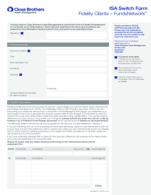 Fillable Online Fillable Online FN ISA sell instruction form - Close ...