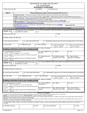 Fillable Online DEPARTMENT OF HOMELAND SECURITY U.S. Coast Guard ...