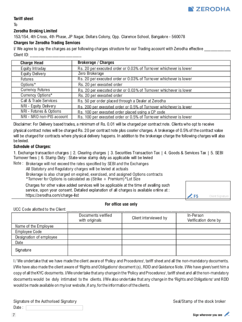 Fillable Online ZERODHA BROKING LIMITED - Company Profile, Directors ...