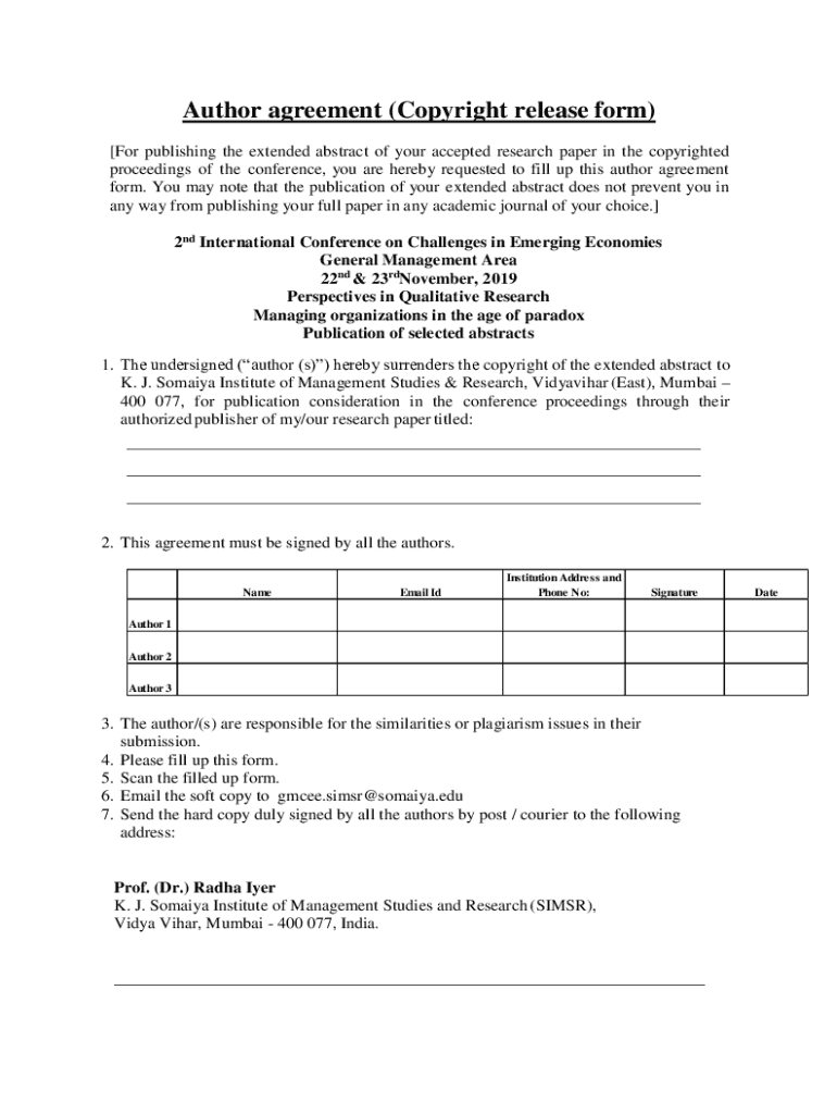 Fillable Online FREE 7+ Sample Copyright Release Forms in PDFMS Word Fax Email Print - pdfFiller