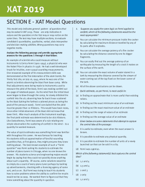 Fillable Online XAT 2019 Question Paper with Solutions: Download Free ...