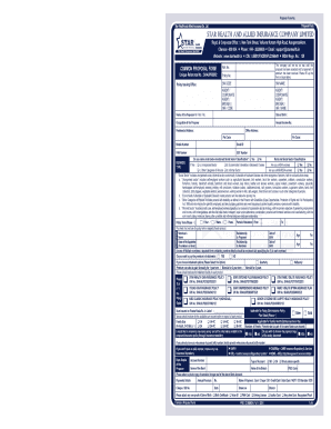 Fillable Online Proposal Form - Common - V.1 - Star Health and Allied ...