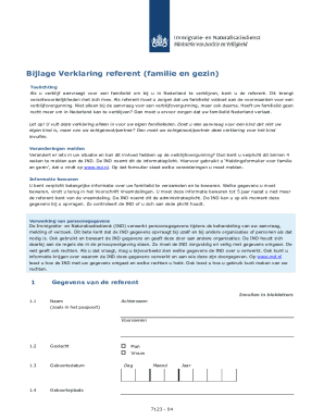 Fillable Online Bijlage Verklaring Referent - Fill and Sign Printable ...