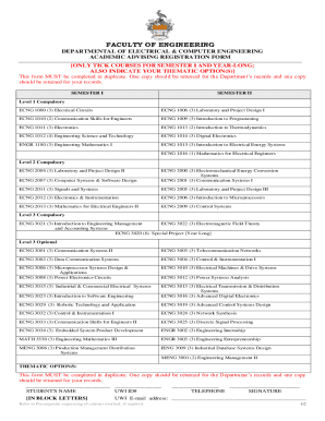 Fillable Online sta uwi FACULTY OF ENGINEERING - UWI St. Augustine Fax ...