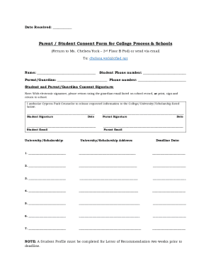 Fillable Online FREE 11+ Sample Student Consent Forms in PDFWord ...