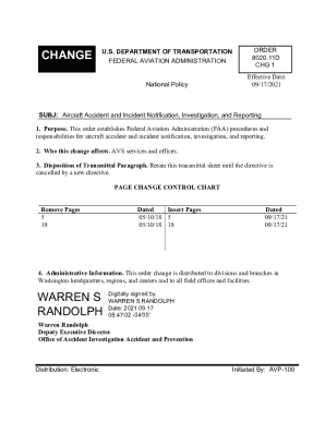 Fillable Online 8020.11D with Change 1. Aircraft Accident and Incident ...