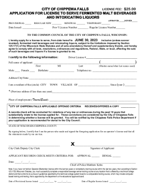 Fillable Online BARTENDER LICENSE APPLICATION REVISED 2023 Expiration Fax Email Print - pdfFiller