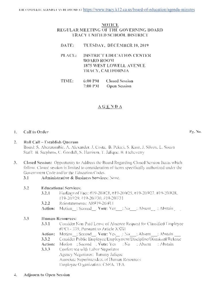 Fillable Online Home - Tracy Unified School District - Best District in San Joaquin Fax Email ...